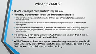 21 CFR CGMP | PPT