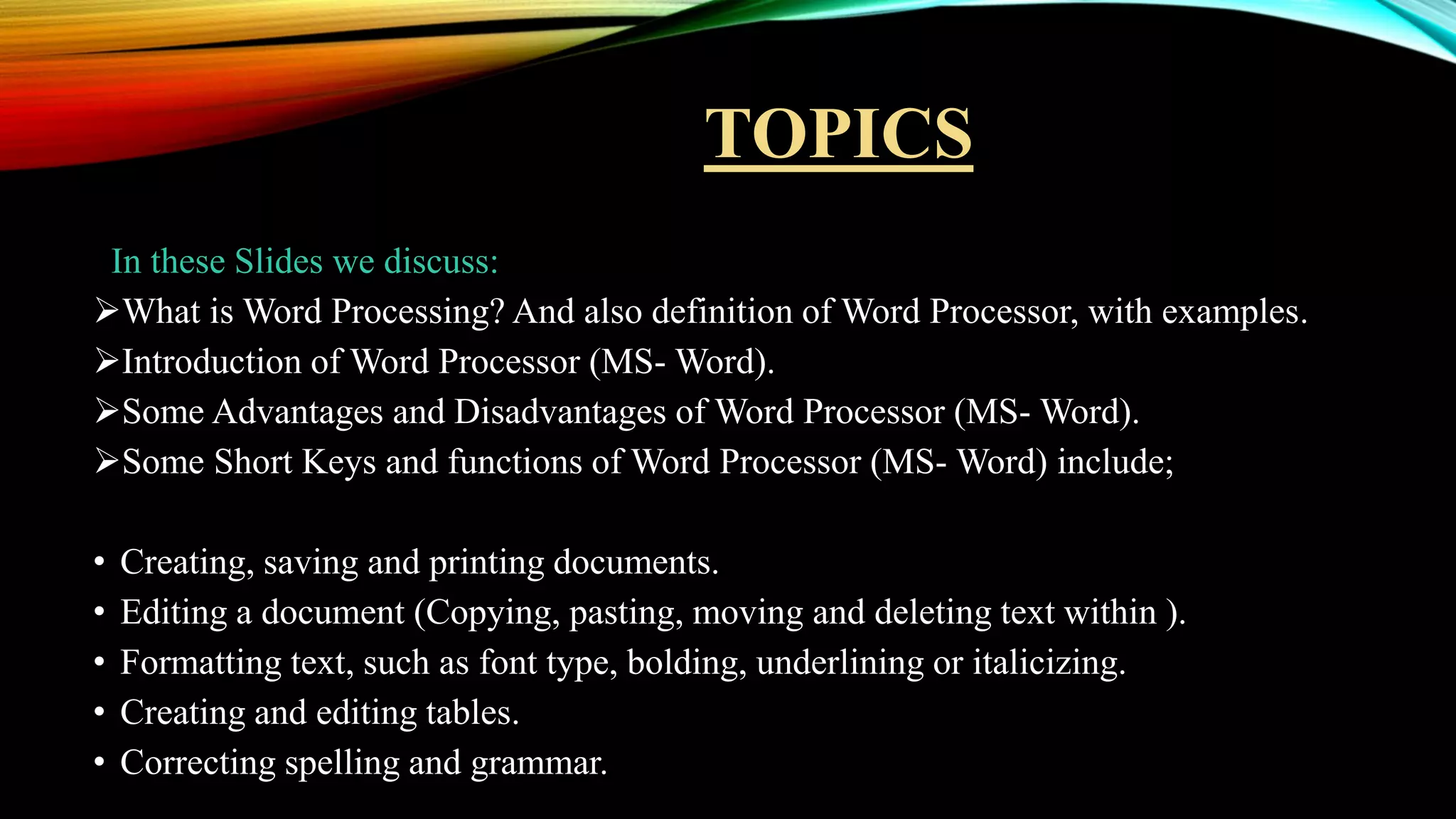 Word Processing | PDF