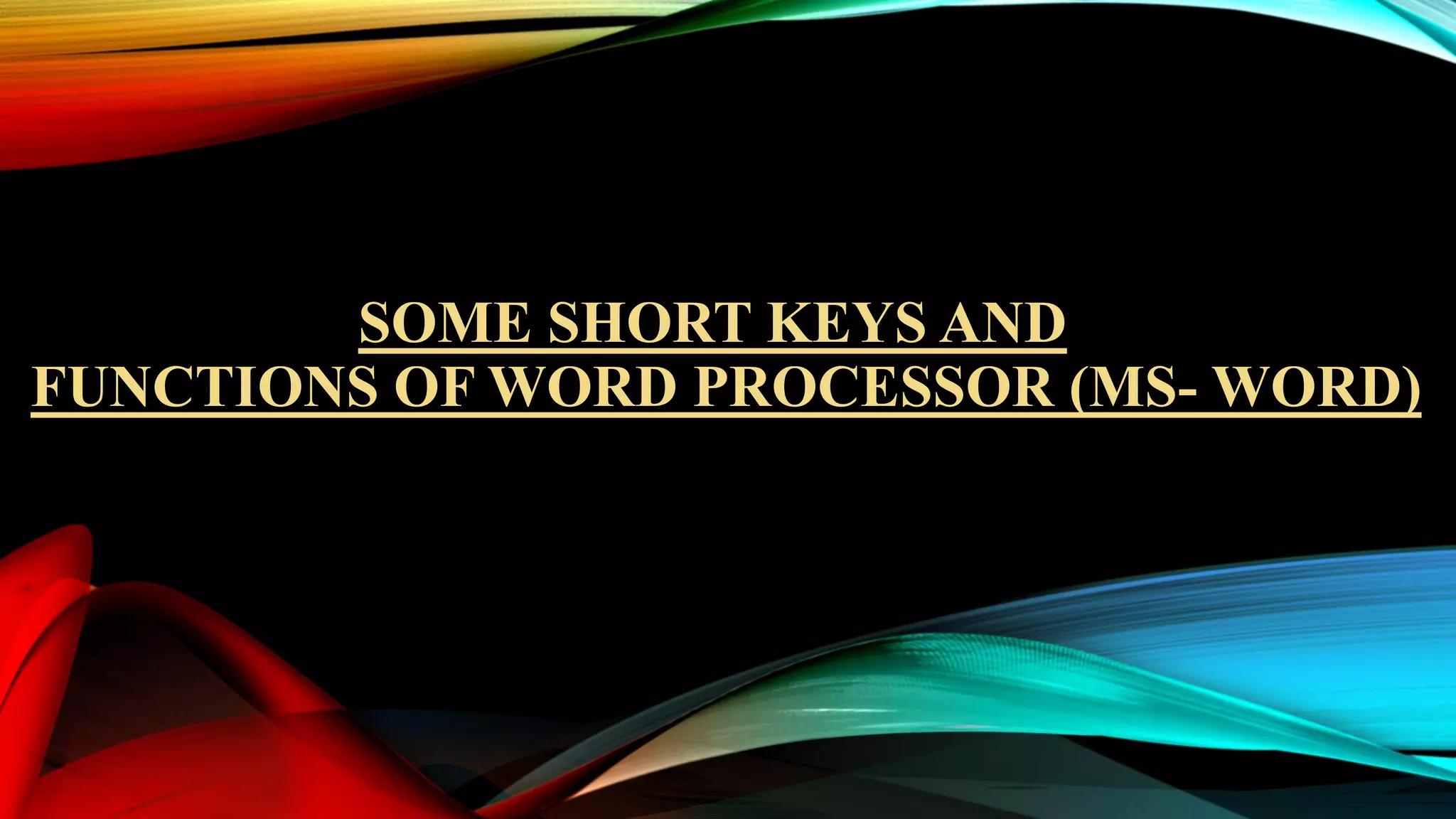 Word Processing | PDF