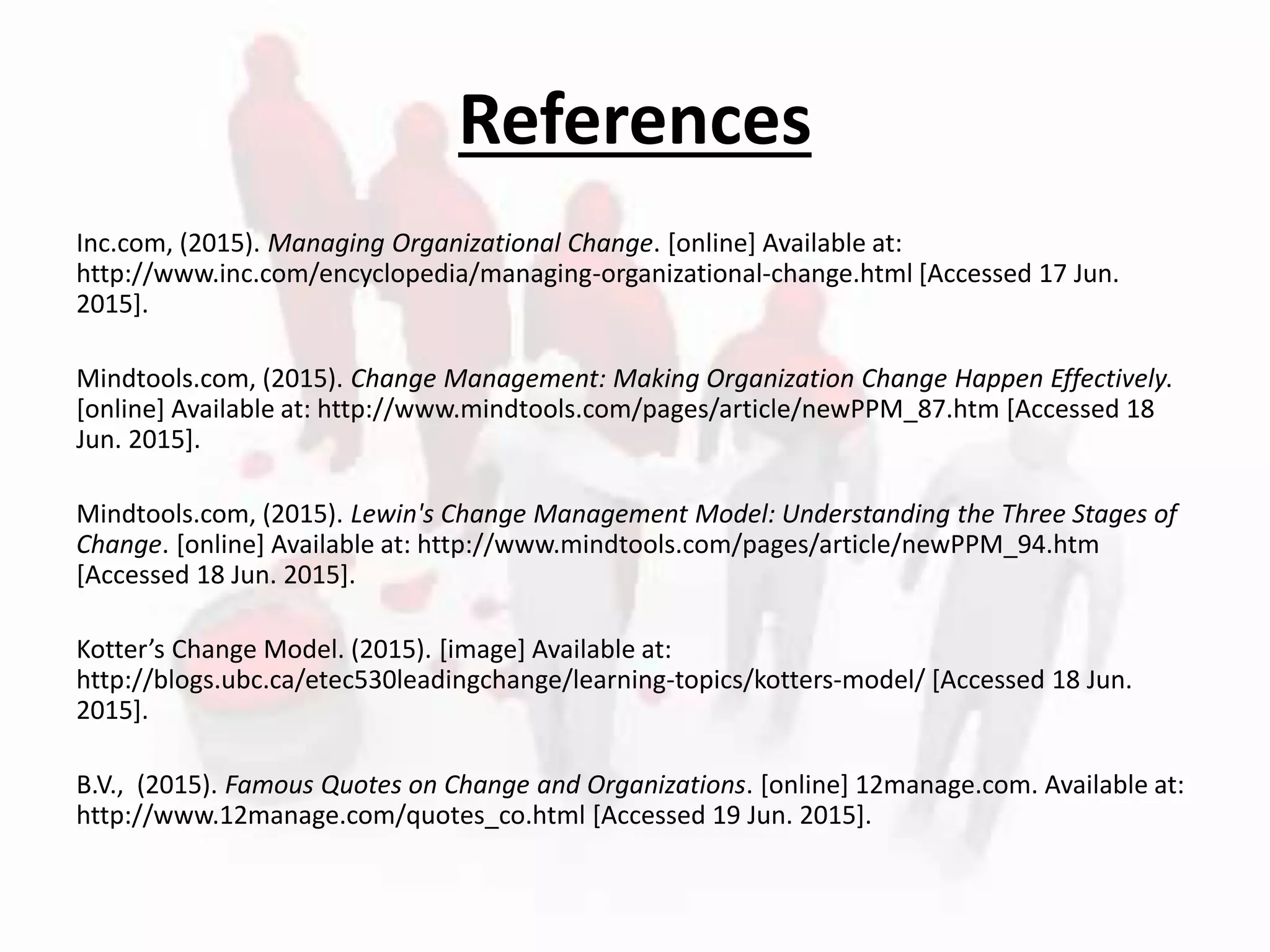 Organizational Change Methods | PPTX