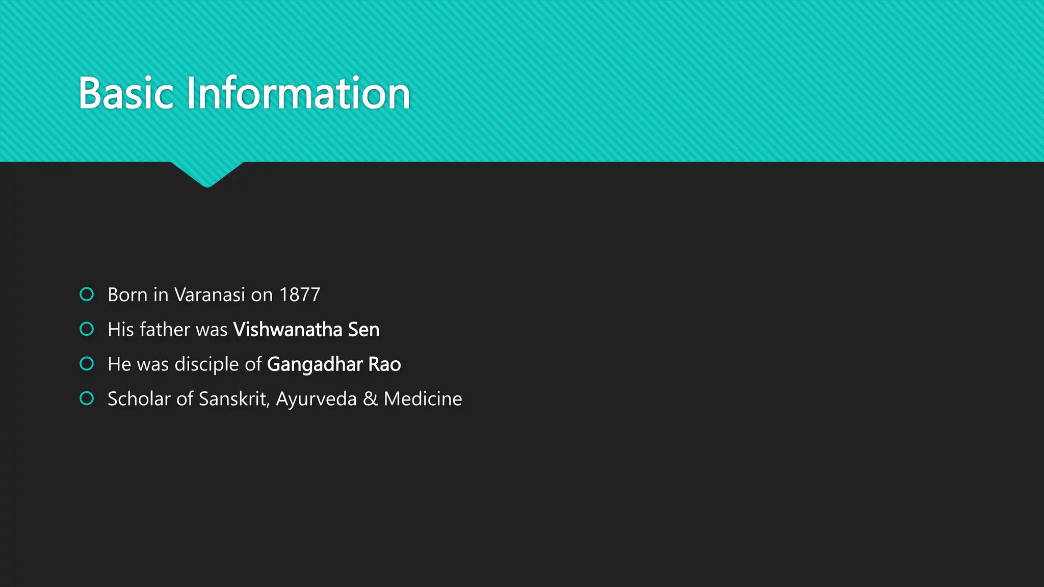 Presentation on scholars of modern era gananath sen ayurveda itihas topic .pptx