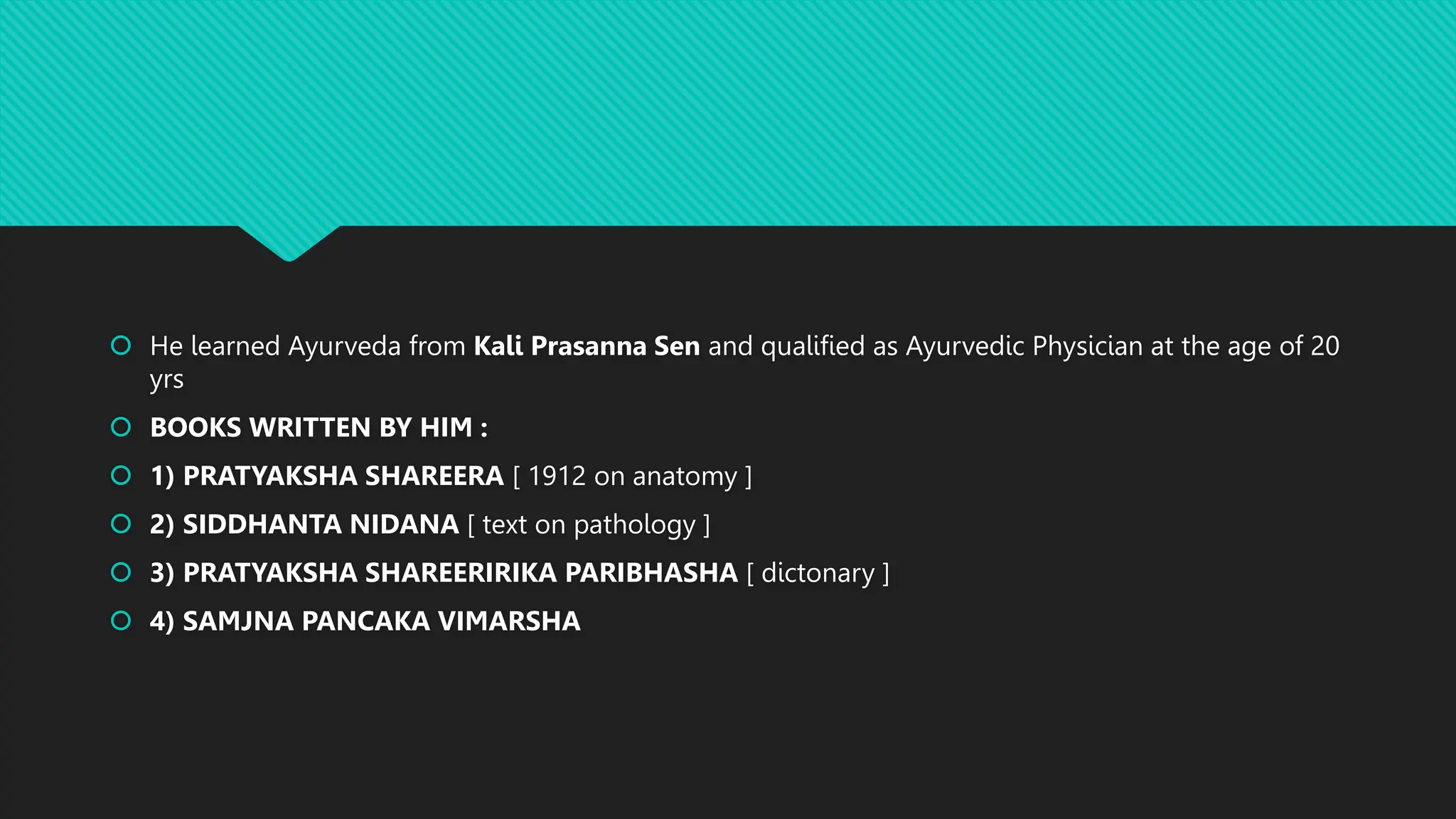 Presentation on scholars of modern era gananath sen ayurveda itihas topic .pptx