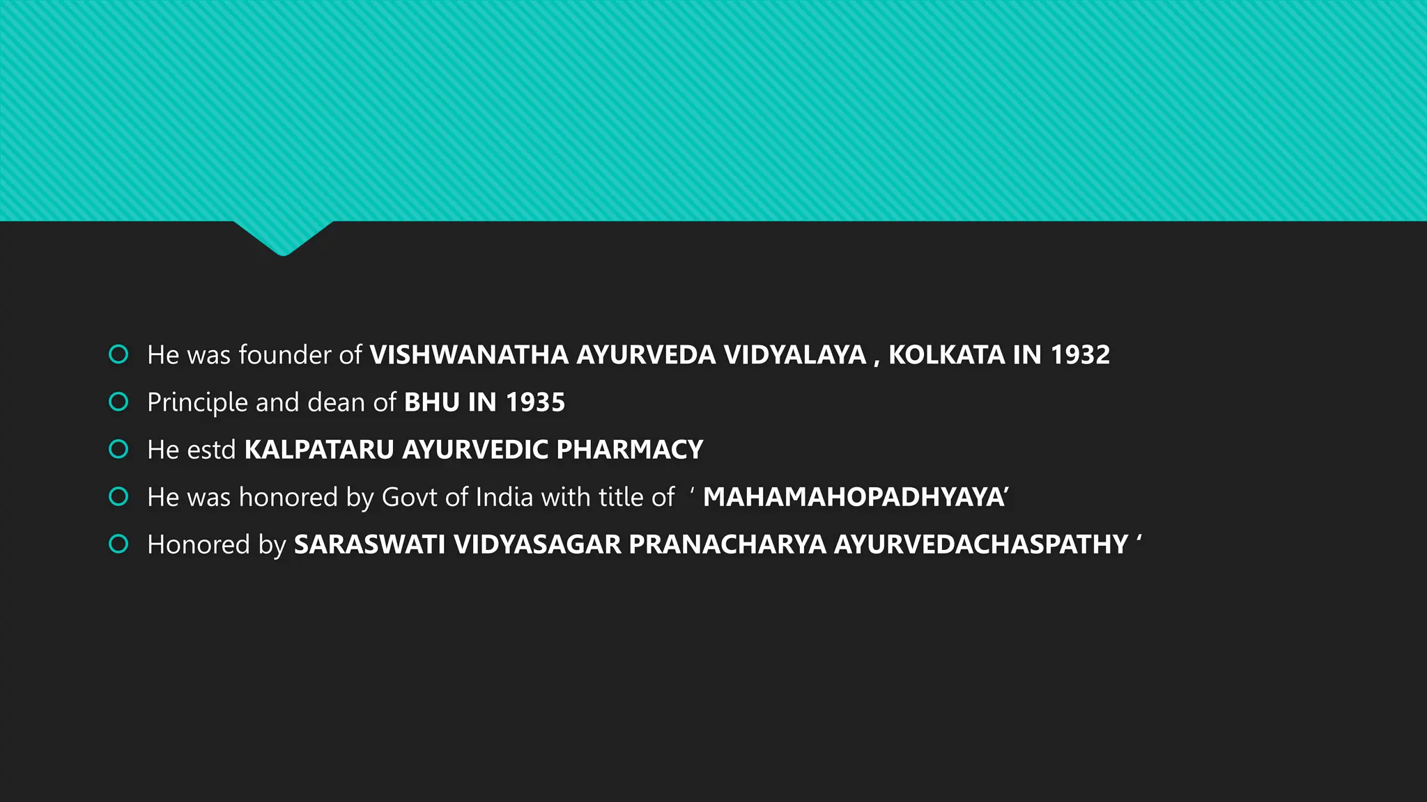 Presentation on scholars of modern era gananath sen ayurveda itihas ...