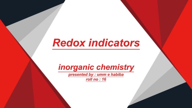 Redox indicators | PDF