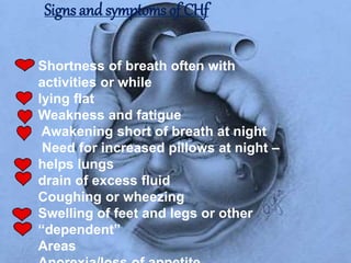 CHF (CONGESTIVE HEART FAILURE) | PPTX | Heart and Cardiovascular ...