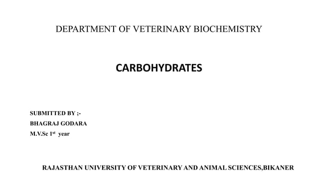 Biochemistry of Carbohydrates | PPTX | Chemistry | Science