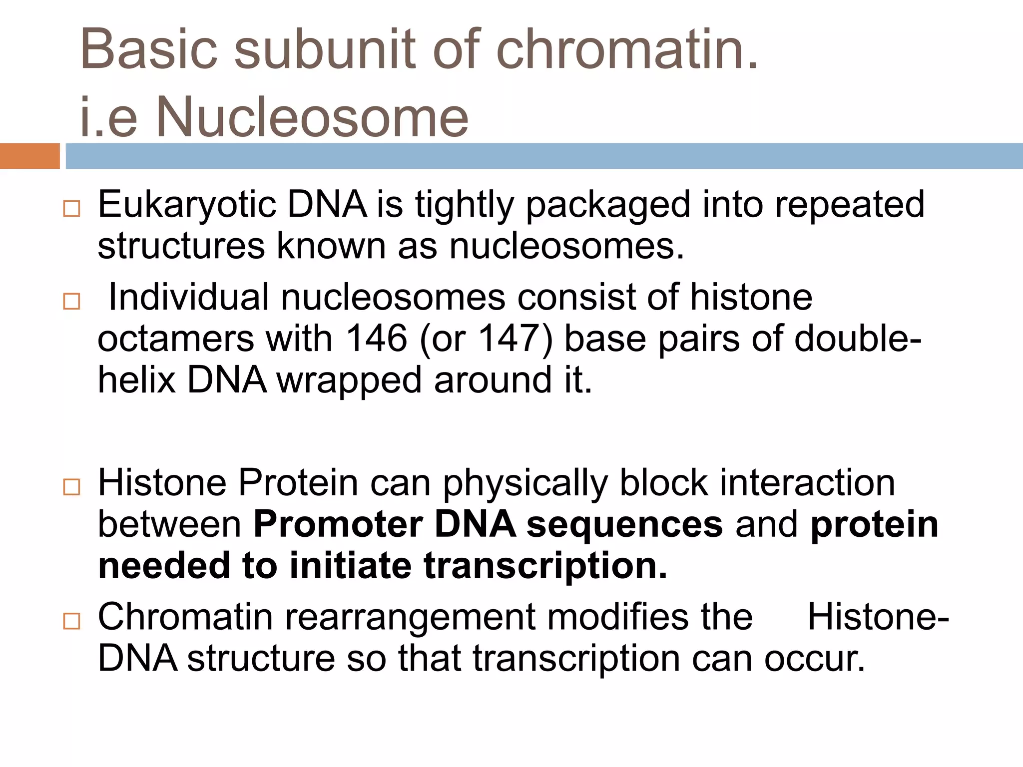 Presentation chromatin remodelling | PPTX