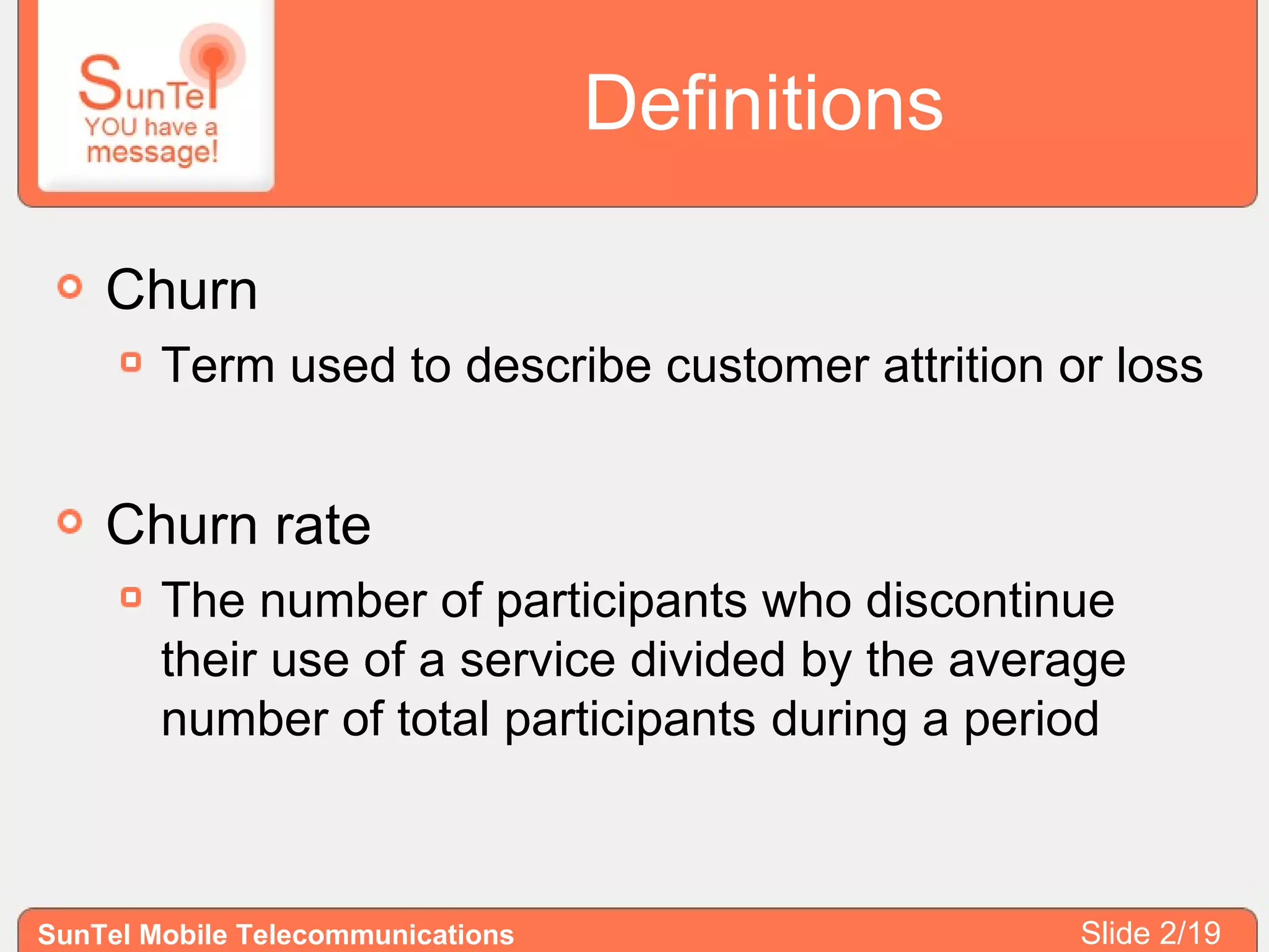 Presentation Churn Management | PPT
