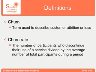 Presentation Churn Management | PPT