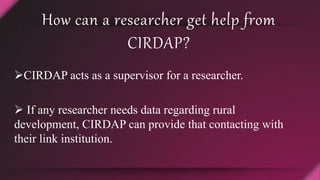 CIRDAP_Centre on Integrated Rural Development for Asia and the Pacific ...
