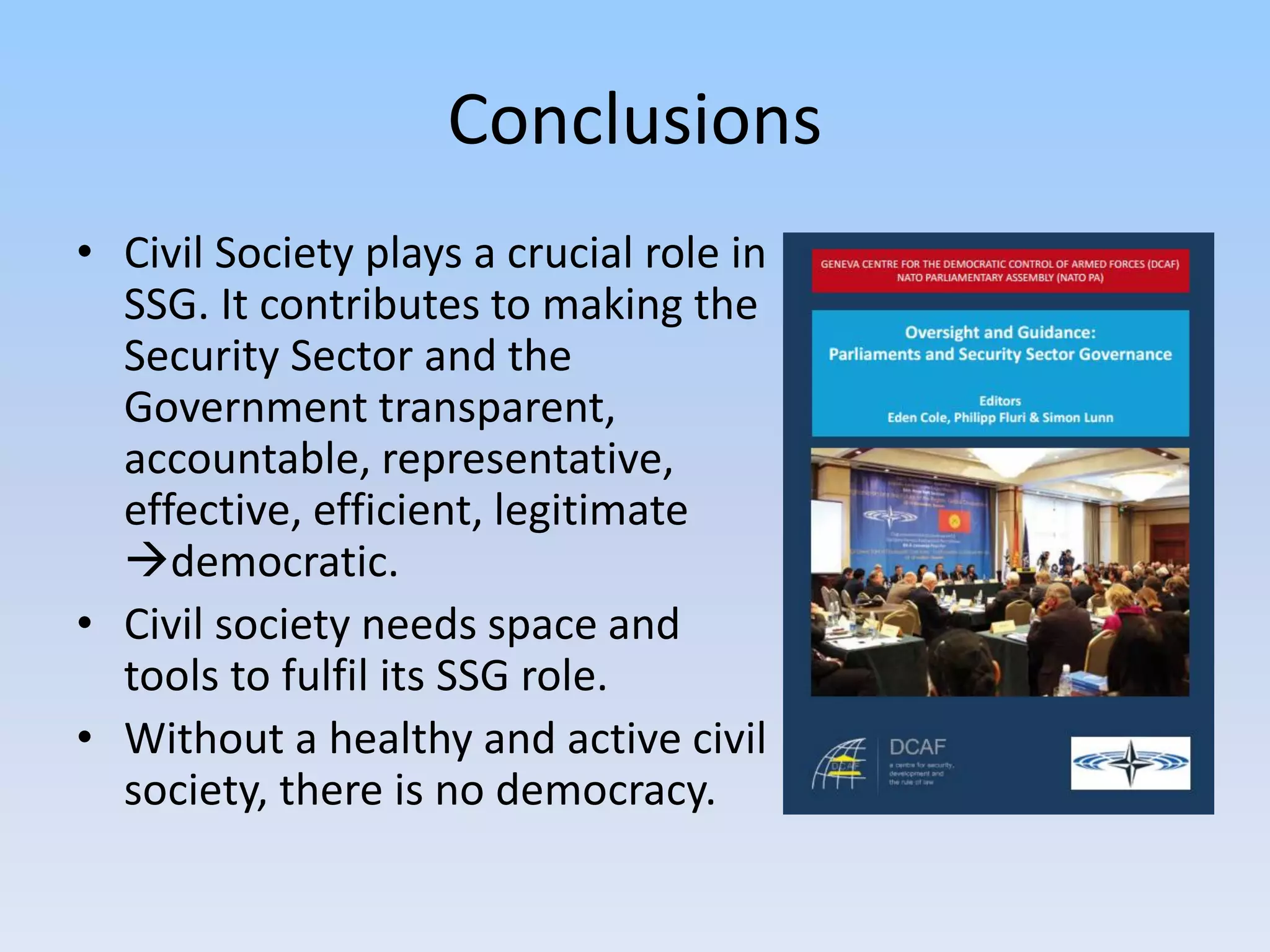Governance Role of Civil Society in SSR | PPT