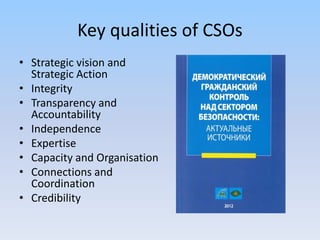 Governance Role of Civil Society in SSR | PPT
