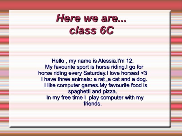 Presentation class 6c from gdansk | PPT