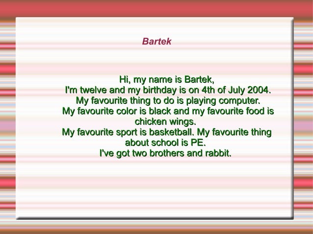 Presentation class 6c from gdansk | PPT