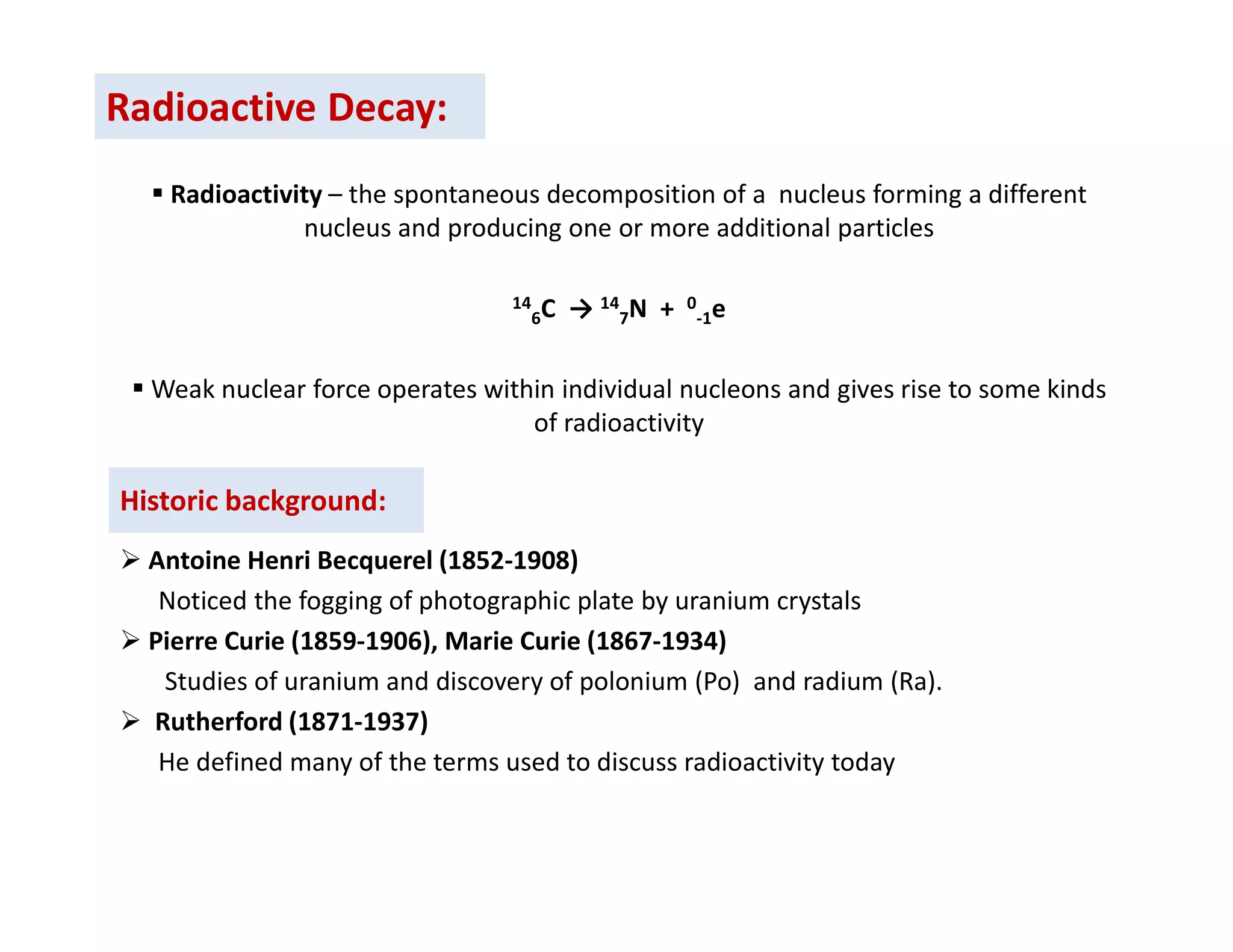 Successive radioactive decay and Radioactive Equilibrium: M Choudhary | PDF
