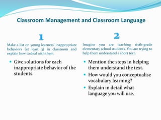 Presentation (classroom management and classroom language) | PPTX
