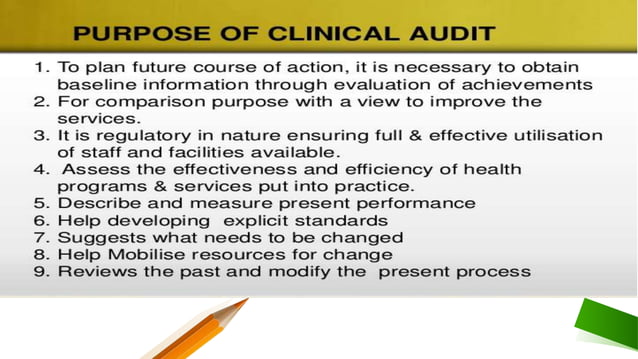 Presentation clinical audit | PPTX | Healthcare Industry | Industries