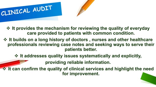 Presentation clinical audit | PPTX | Healthcare Industry | Industries
