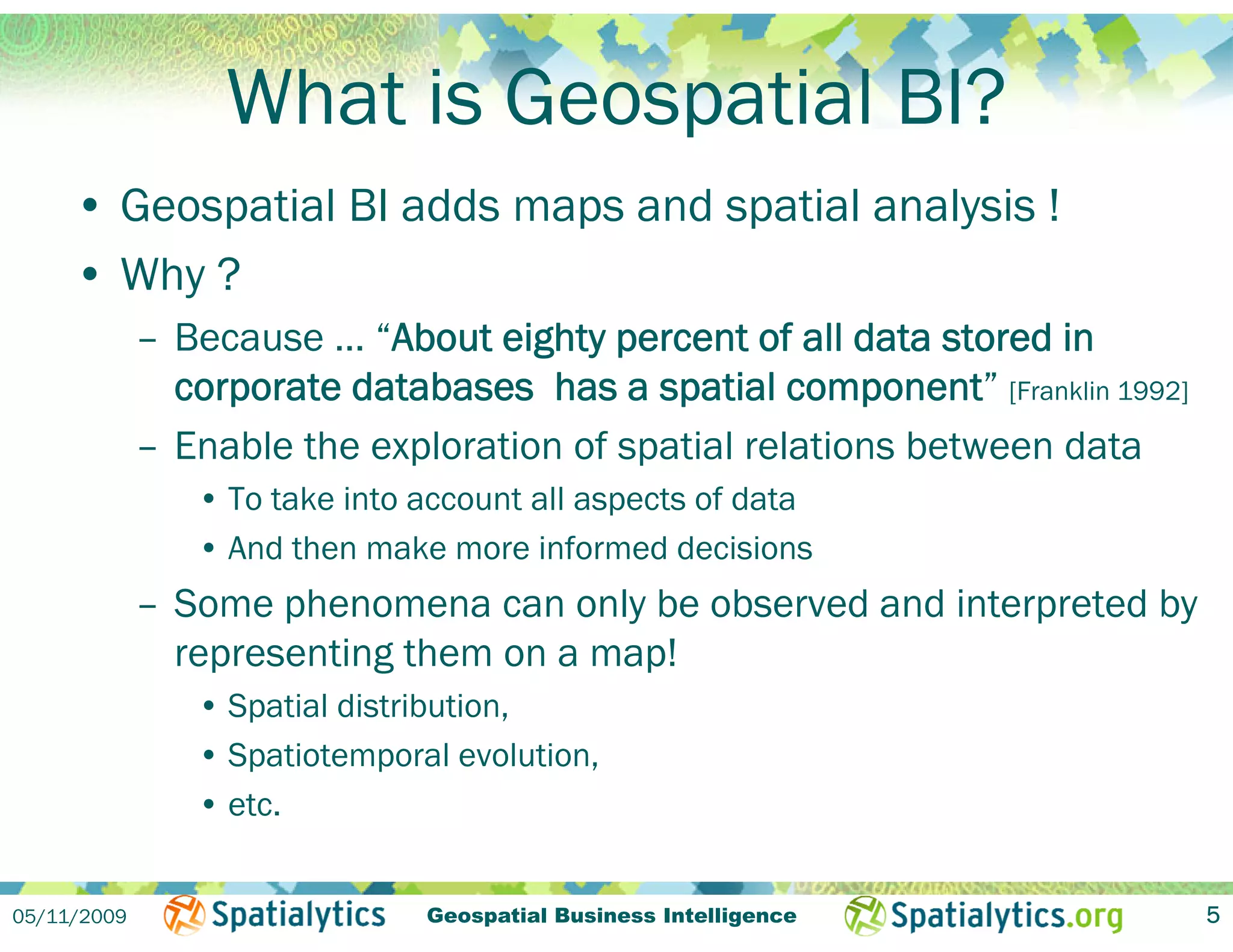 Open Source Geospatial Business Intelligence (Geo-BI) | PDF | Databases | Computer Software and ...