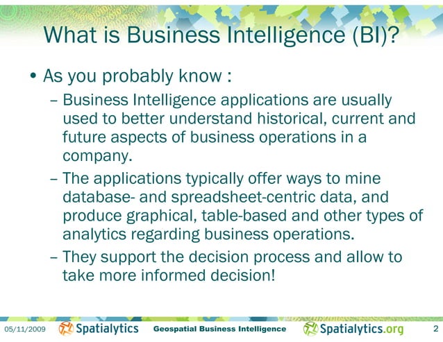 Open Source Geospatial Business Intelligence (Geo-BI) | PDF | Databases ...