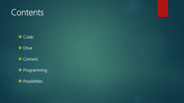 Introduction to using google colab | PPTX | Computing | Technology ...