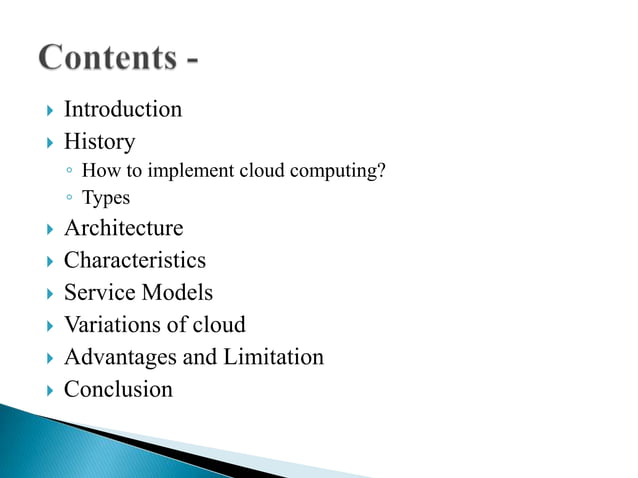 Presentation cloud computing | PPT