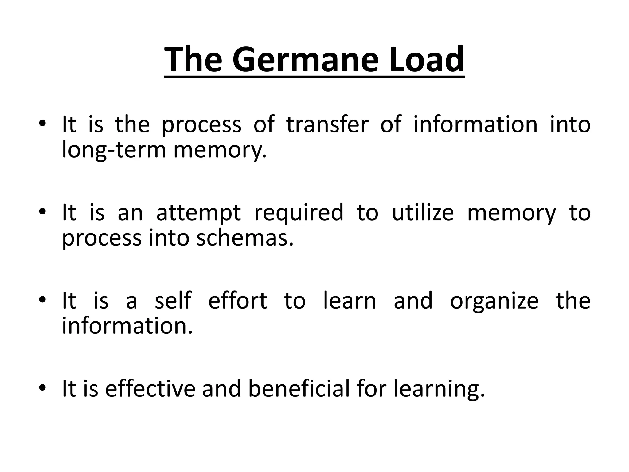 COGNITIVE LOAD THEORY (CLT) power point pptx | PPTX