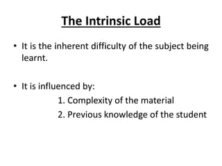 COGNITIVE LOAD THEORY (CLT) power point pptx | PPTX