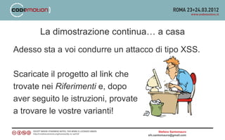 SQL Injection & Cross Site Scripting, by Stefano Santomauro | PPT