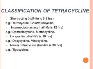 Tetracycline | PPTX | Chemistry | Science