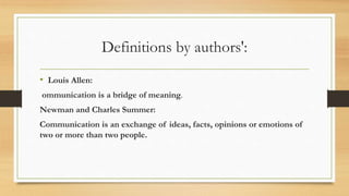 Communication,types And it's significance | PPTX