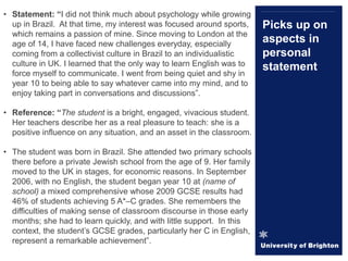 Writing an appropriate personal statement: Penny Edwards | PPT