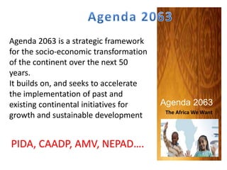 Hon Auguste Ngomo Africa Union Agenda 2063 | PPT