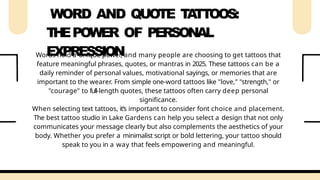Symbolism in Skin: The Most Popular Meaningful Tattoos of 2025 | PPTX