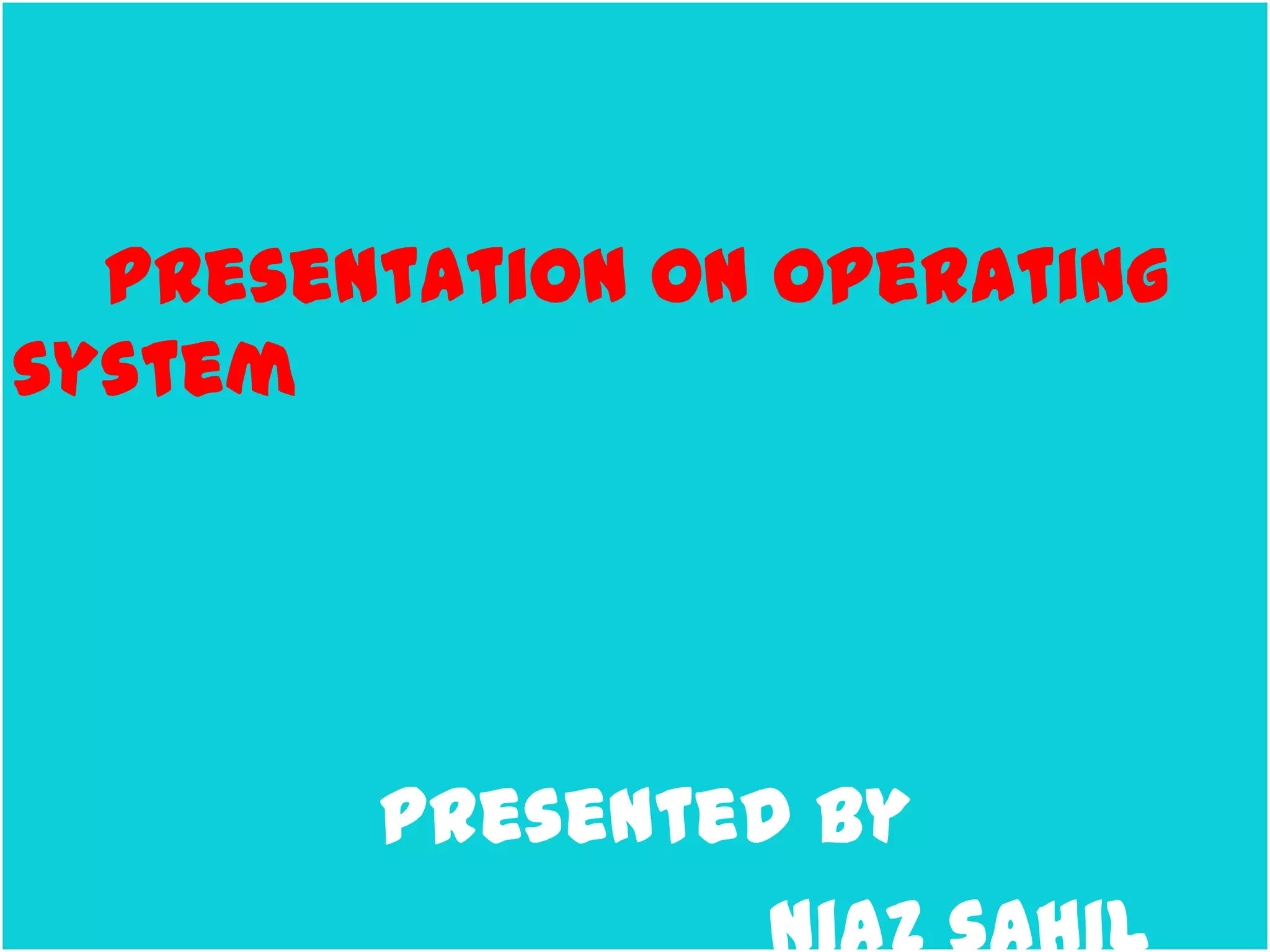 operating system | PPT