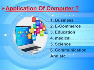 computer applications | PPT