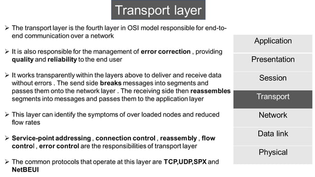 Full presentation of The OSI model | PDF