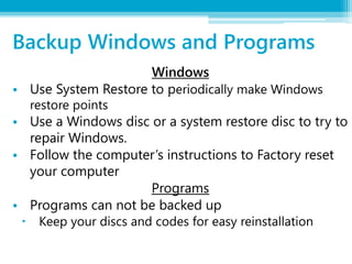 Presentation__Computer_Maintenance_Basics.pptx | Infectious Diseases | Diseases and Conditions