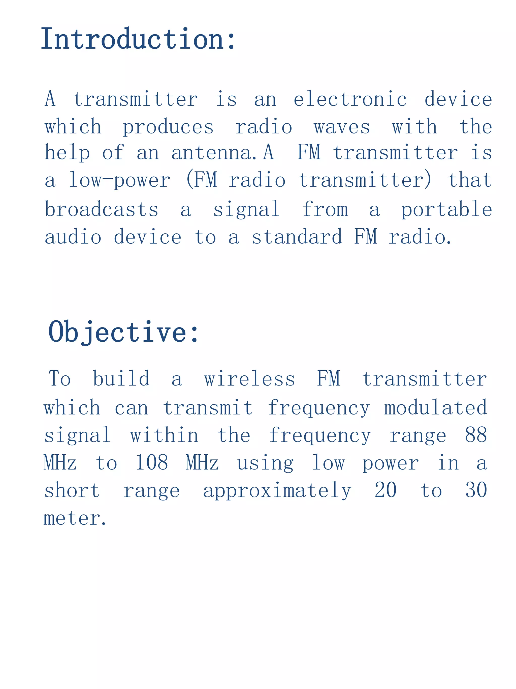 FM transmitter | PPTX