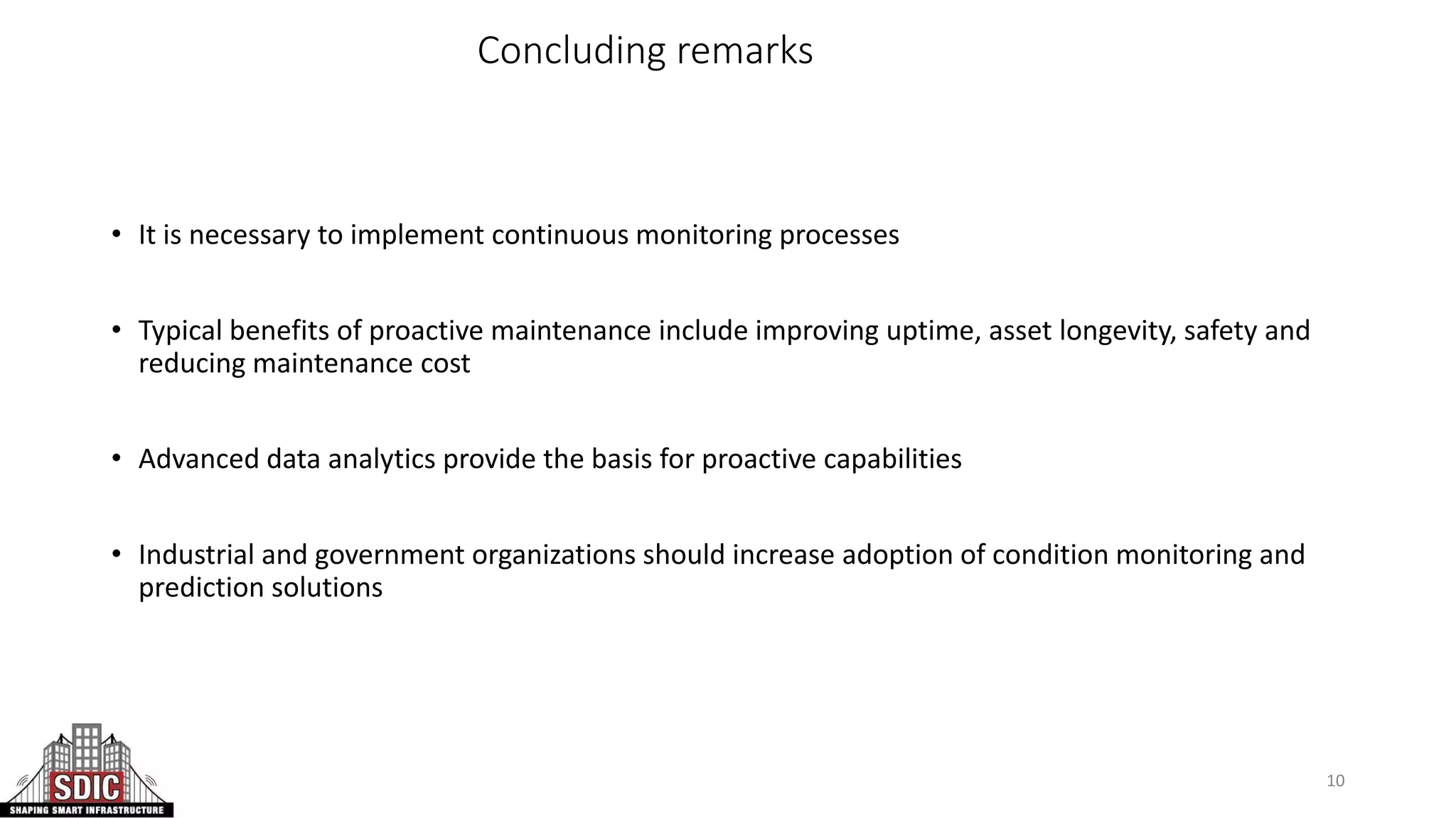 Data Driven Monitoring In Safety Critical Infrastructure Ppt