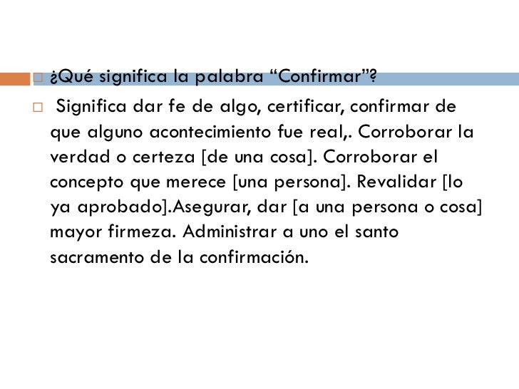 Presentation confirmacion nuevo