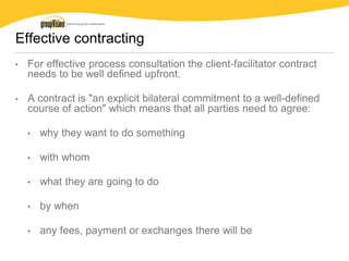 The client-facilitator relationship | PPTX