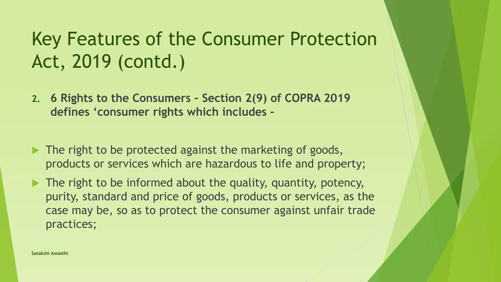 Consumer Protection Act - 2019 | PPTX