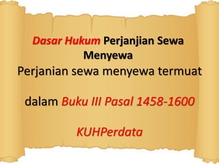 Perjanjian Sewa-Menyewa | PPTX