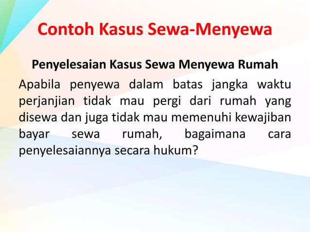 Perjanjian Sewa-Menyewa | PPTX