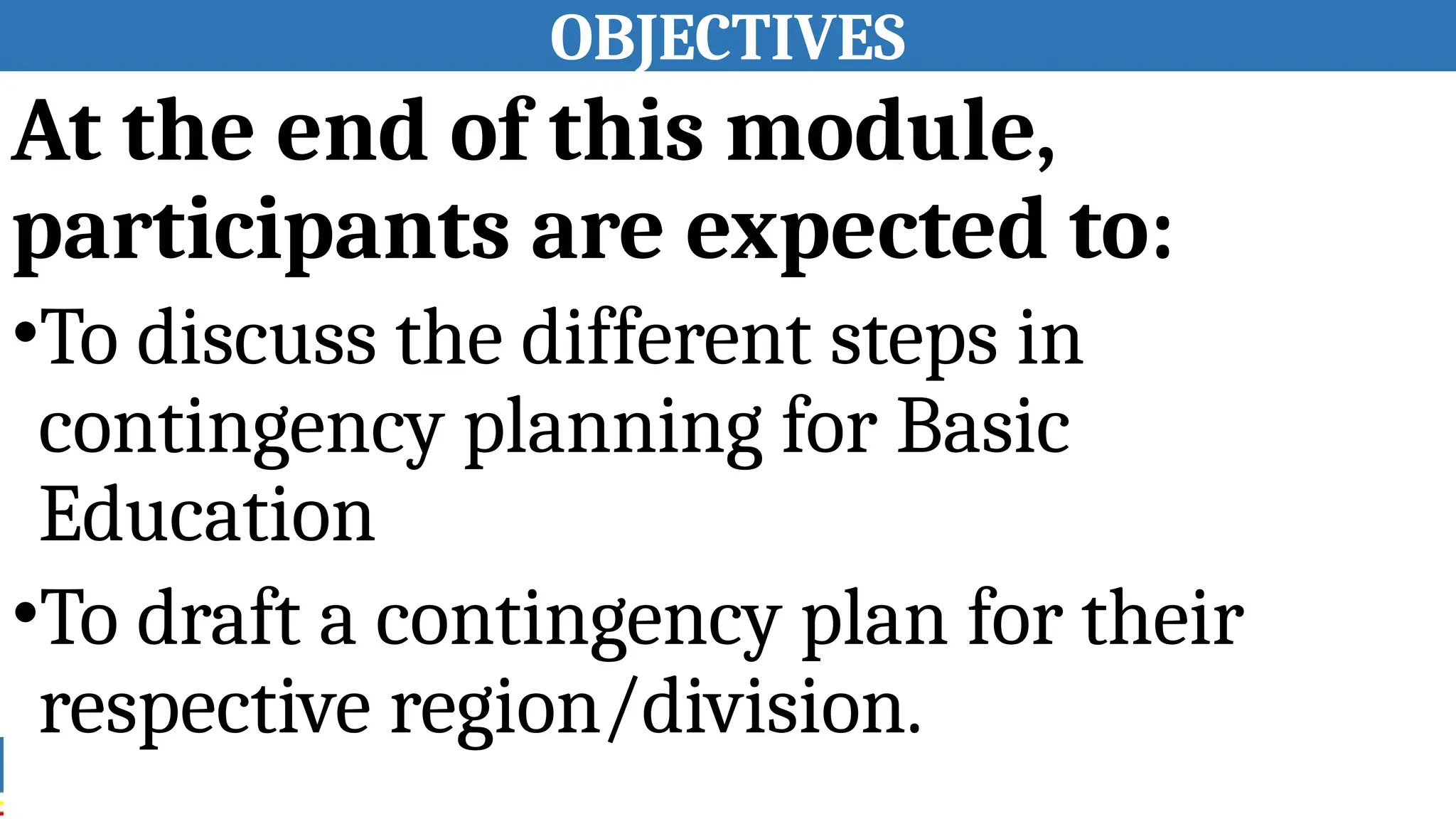 Contingency Planning for Basic Education.pptx