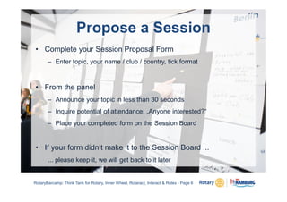 Rotary-Barcamp: Think-Tank for the Whole Rotary Family | PPT