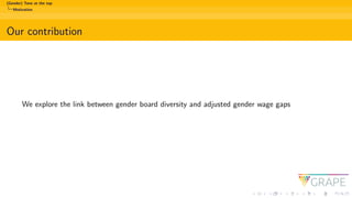 Tone at the top: the effects of gender board diversity on gender wage ...