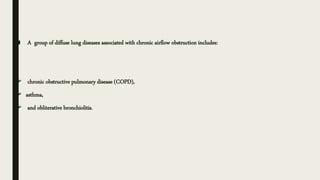 Chronic airflow obstruction | PPTX