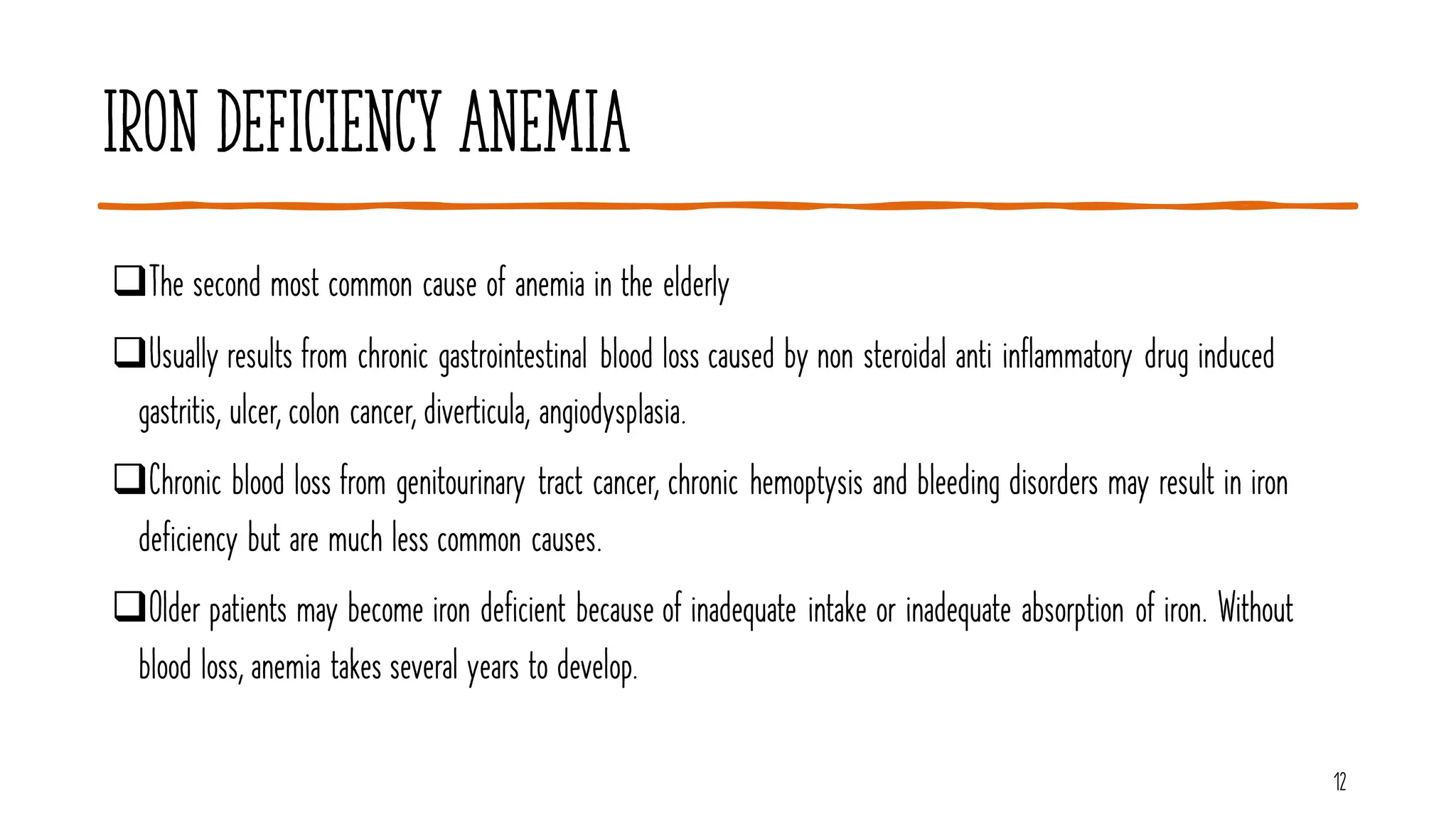 ANEMIA IN ELDERLY slideshare ppt | PDF